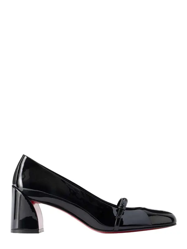 CHRISTIAN LOUBOUTIN Jane Nina 55 Patent Leather Pumps - Black