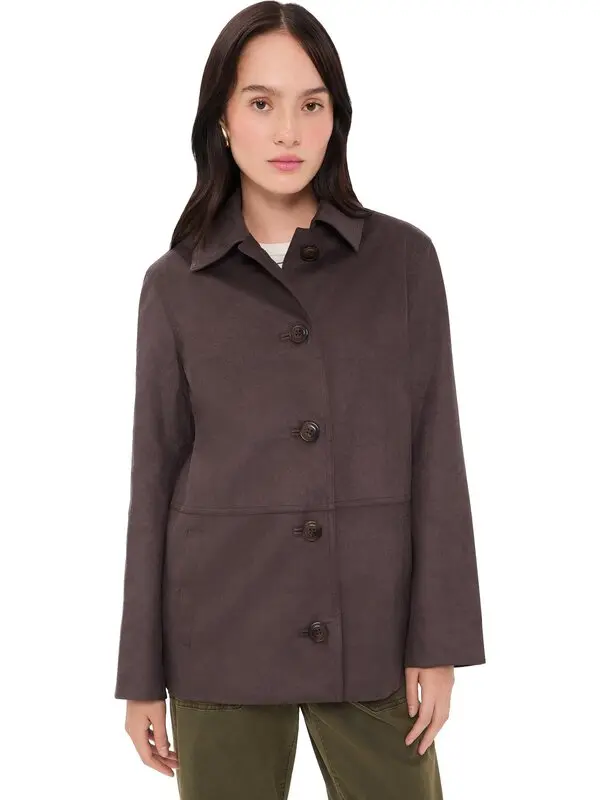 Velvet By Graham & Spencer Wendolyn Faux Suede Jacket - Mole