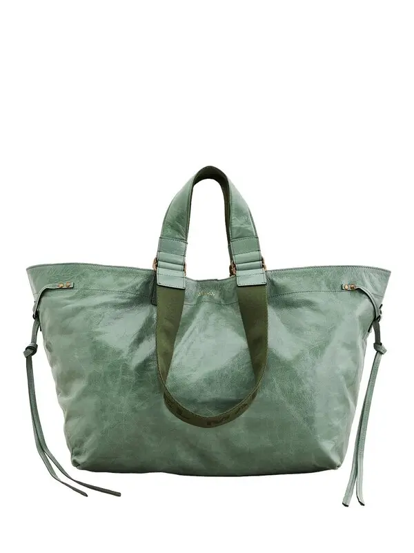 Isabel Marant Étoile Wardy Leather Tote Bag - Sage