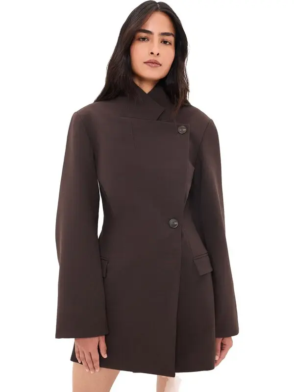 SIR. Astrine Tailored Mini Dress - Coffee