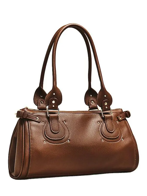 Anthropologie Studded Shoulder Bag - Chocolate