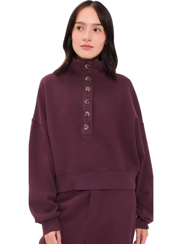 Velvet By Graham & Spencer Fatima Sweatshirt - Dark Plum