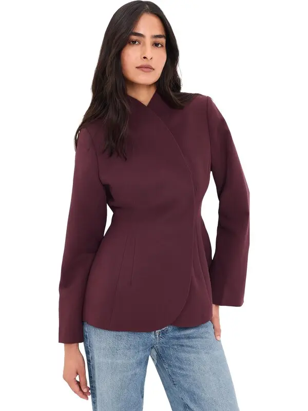 ALIGNE Daphne High Neck Jacket - Plum
