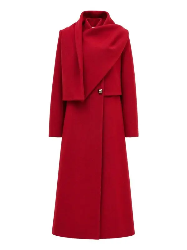 JULIA ALLERT Transformer Draped Mid-season Coat - Red