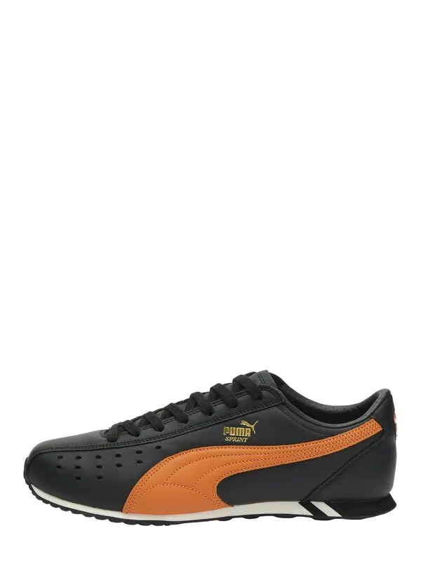 PUMA Sprint Leather Sneakers - Black/maple Syrup