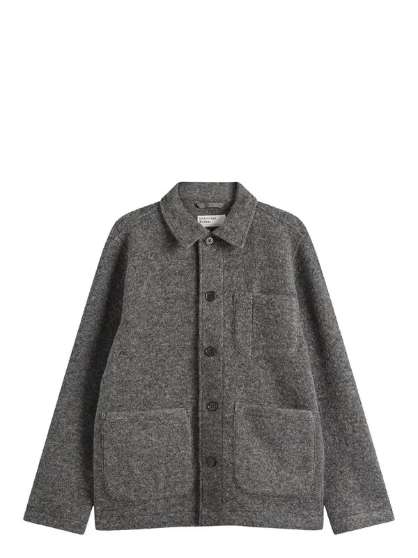 Universal Works Wool Fleece Field Jacket - Grey Marl