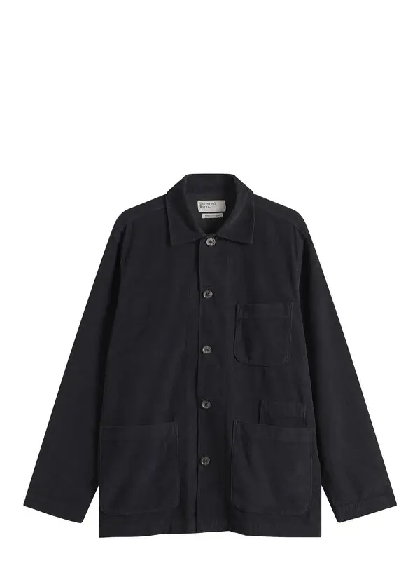 Universal Works Fine Cord Bakers Overshirt - Black