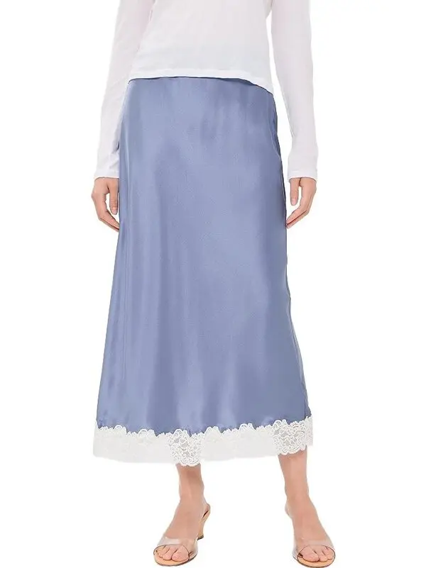 LoveShackFancy Janella Skirt - Weathered Blue