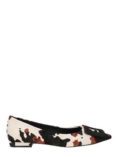 BIBI LOU Calf Hair Ballet Flats - White