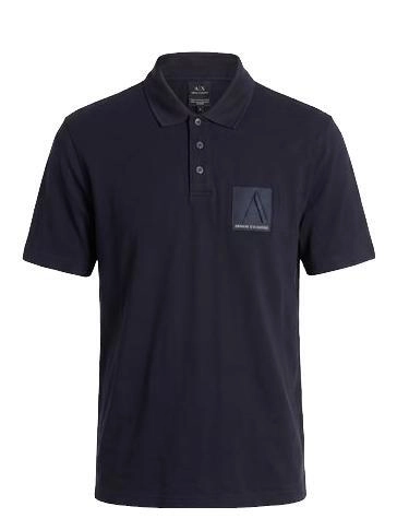 Armani Exchange Polo Shirt Size Cotton, Elastane - Navy