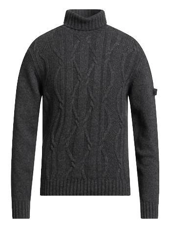 Peuterey Cable-knit Turtleneck In Wool And Polyamide - Grey