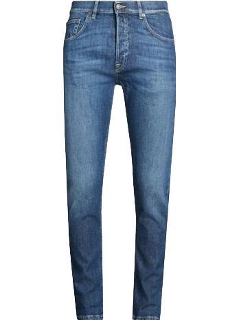 DONDUP Tapered Jeans In Organic Cotton With Recycled Elastane - Blue