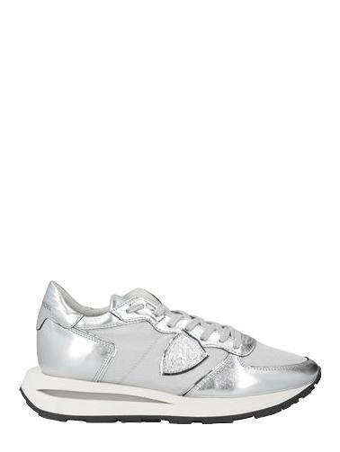 Philippe Model Metallic Leather Low-top Sneakers - Silver