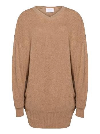 DANIELE FIESOLI Cashmere V-neck Sweater - Camel