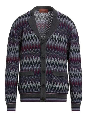 Missoni Wool Cardigan With Signature Print - Purple