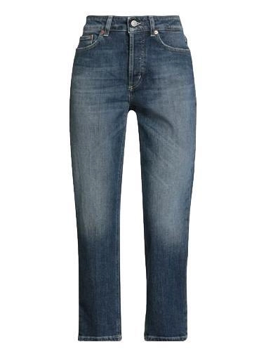 DONDUP Tapered Jeans With Leather Trims - Blue