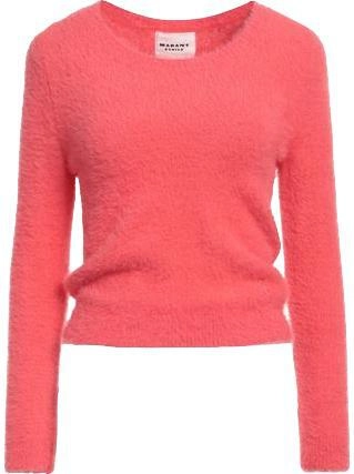 MARANT ETOILE Coral Viscose & Polyamide Crewneck Sweater - Red