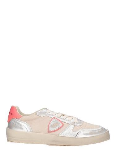 Philippe Model Low-top Sneakers In Leather And Textile Fibers - Beige