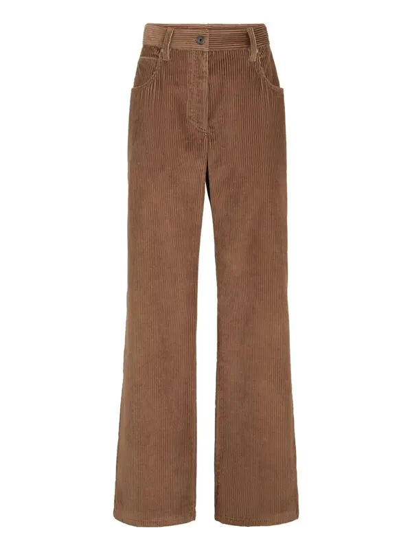 Brunello Cucinelli Cotton Corduroy Straight Monili Trousers - Dattero