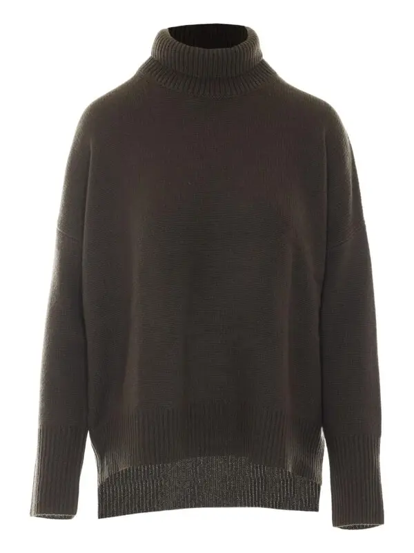 LISA YANG Heidi High Neck Knitted Sweater - Green
