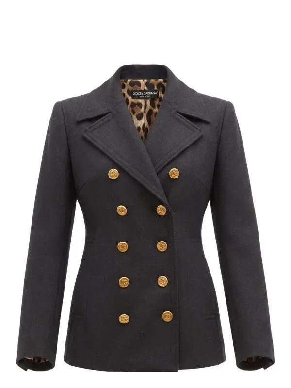 Dolce & Gabbana Lapel Long-sleeved Suit Jacket - Black
