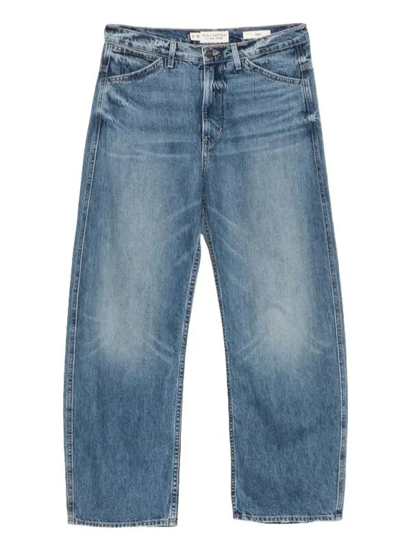 NILI LOTAN Belt-loop Wide-leg Jeans - Blue