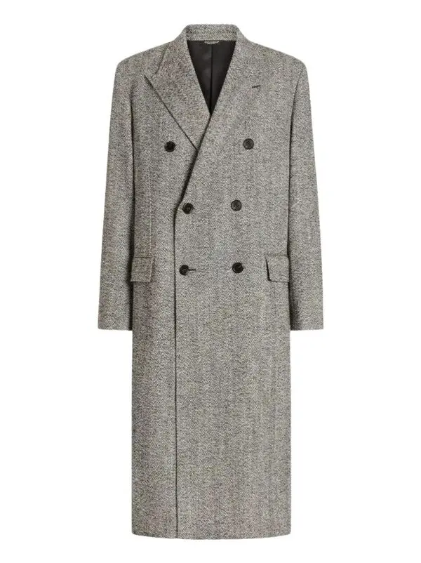 Dolce & Gabbana Double-breasted Long Coat - Gray