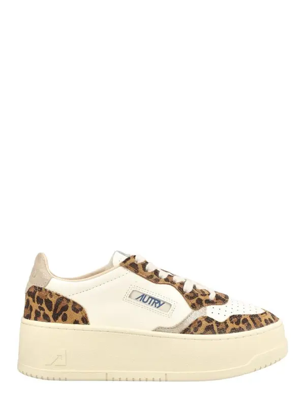 AUTRY Medalist Print Leather Sneakers - Leopard