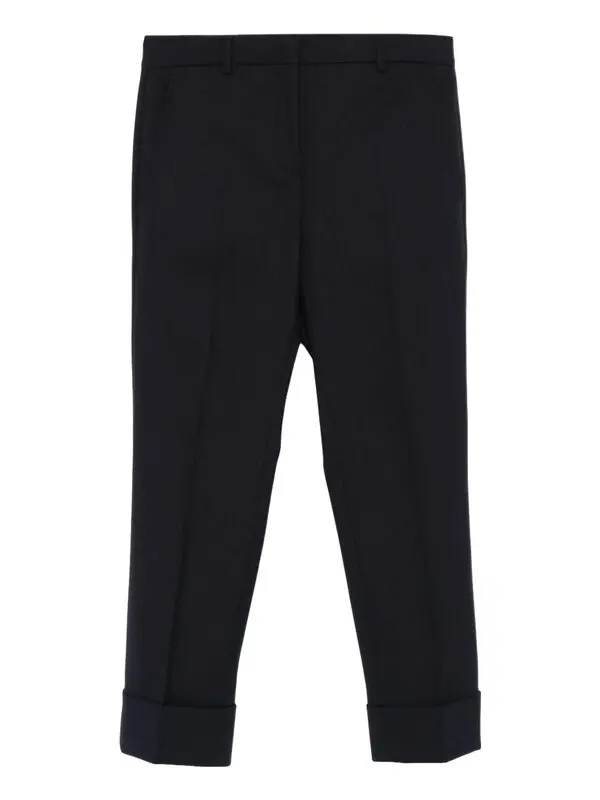 Incotex Cropped Trousers With Rolled-edge Detailing - Blue