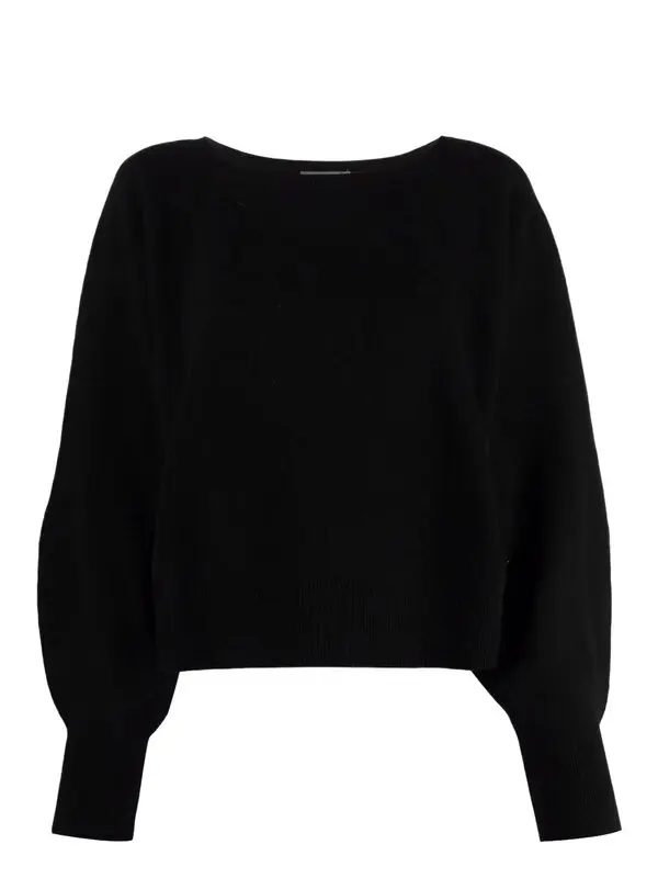Alberta Ferretti Long Sleeve Knitted Pullover - Black