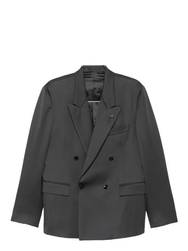 LARDINI Double-breasted Blazer - Grey