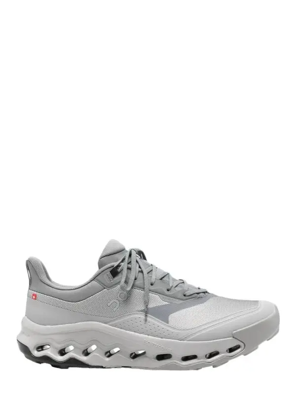On Round Toe Lace-up Sneakers - Gray