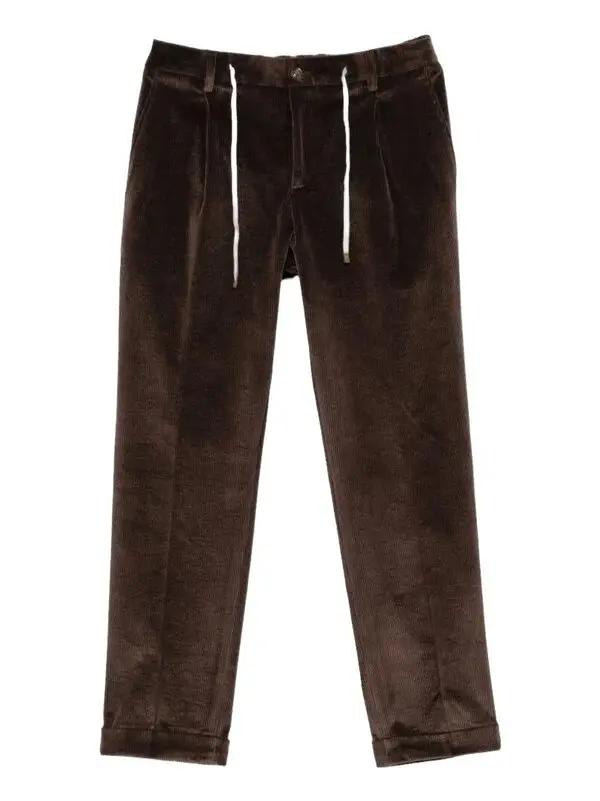 BARBA NAPOLI Drawstring Casual Pants - Moro