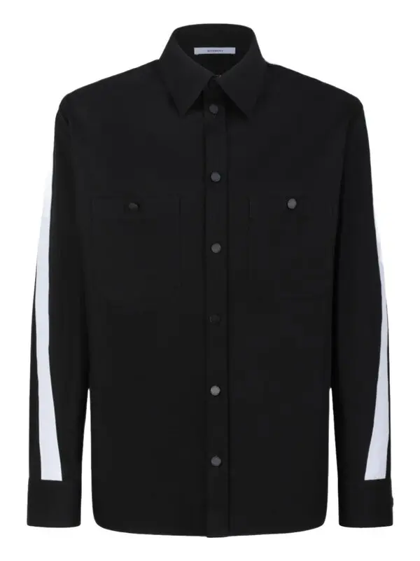 Givenchy Collared Long-sleeve Shirt - Black