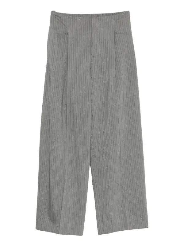 Alberta Ferretti Straight-leg Casual Pants - Grey Fantasy