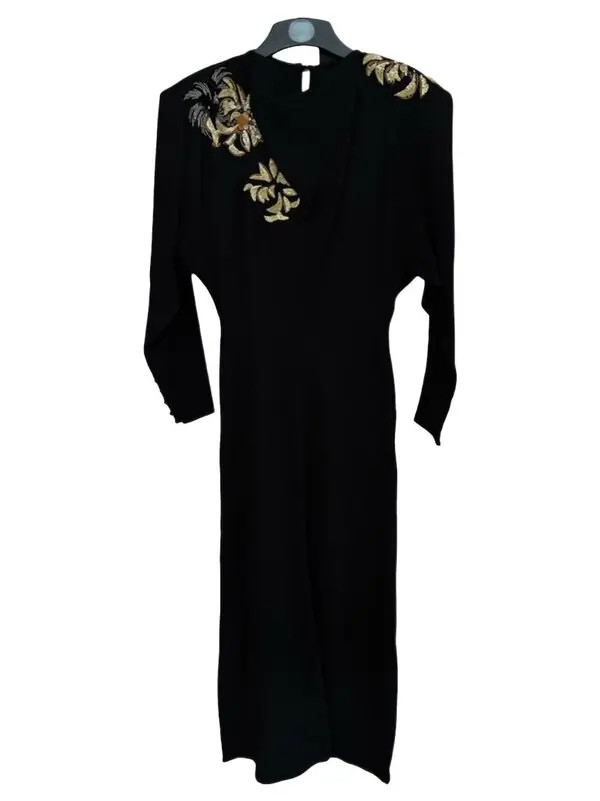 Isabel Marant Étoile Long Sleeve Embroidered Dress - Black