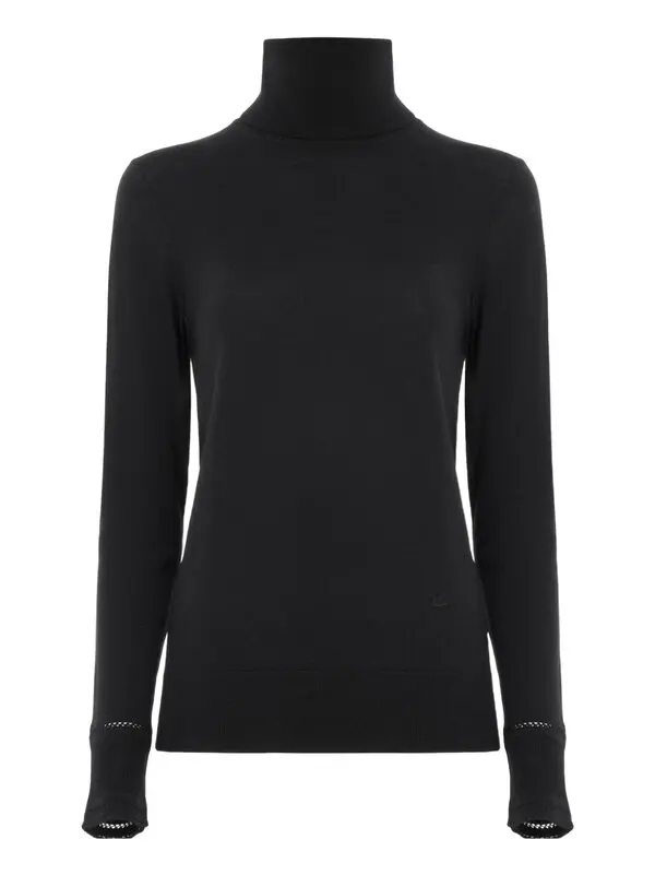 Chloé Fitted Turtleneck In Wool Knit - Black