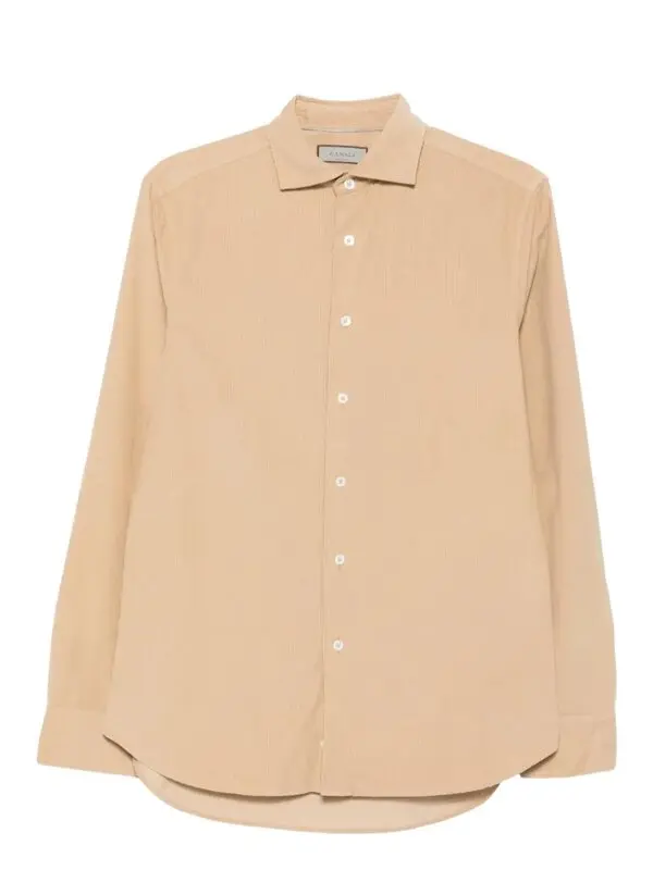 Canali Long-sleeved Shirt - Nude