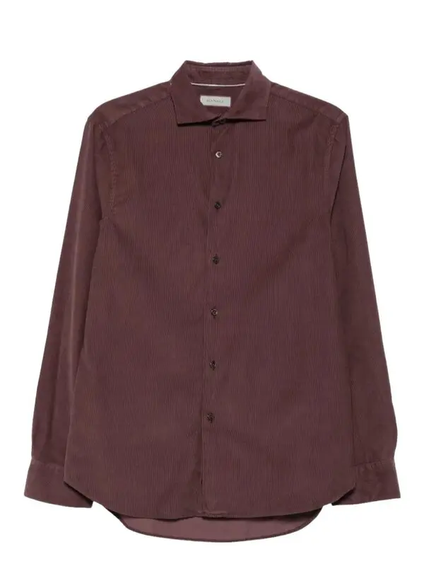 Canali Long-sleeved Shirt - Brown