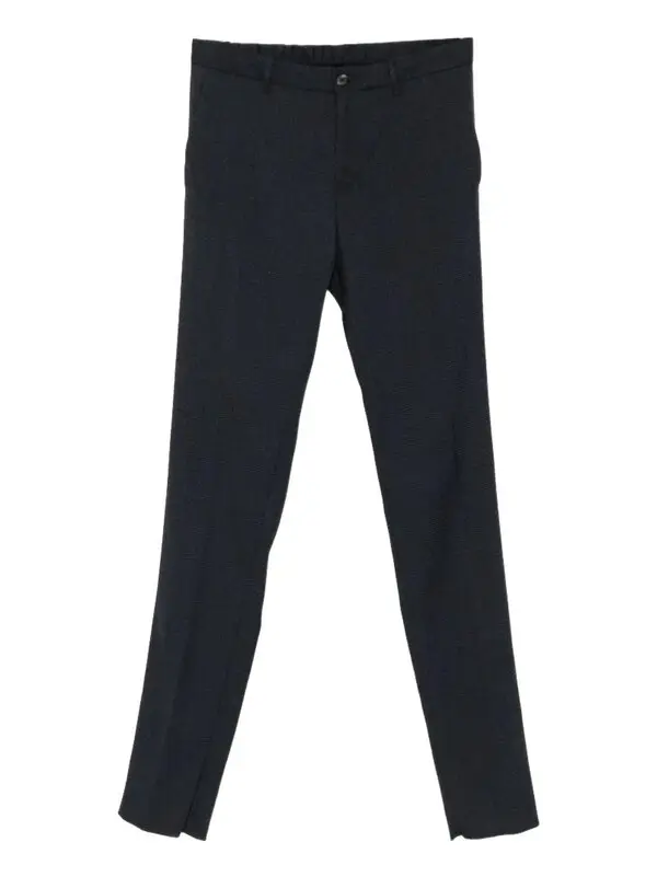 Incotex Micro-patterned Trousers - Navy Blue