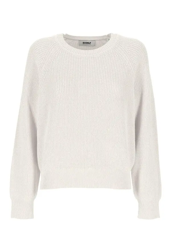 ECOALF Ribbed Knit Raglan Sweater - Beige