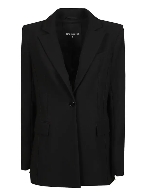 Patrizia Pepe Slim-fit Stretch Blazer - Black