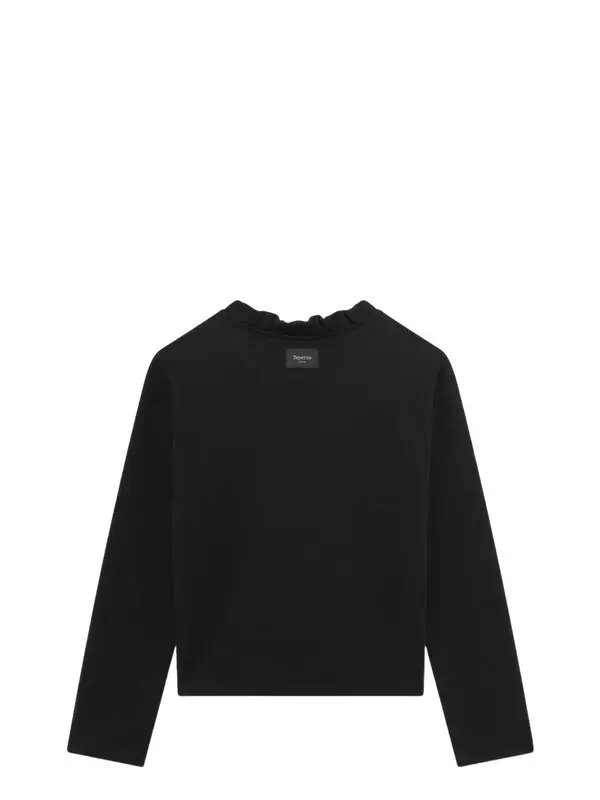 Repetto Ruffled Neck Logo Sweatshirt - Black