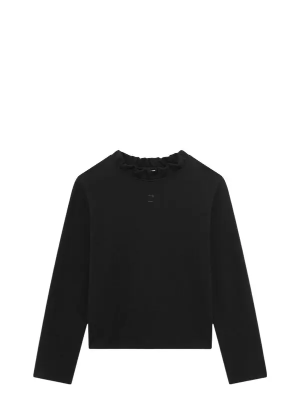 Repetto Ruffled Neck Logo Sweatshirt - Ebony