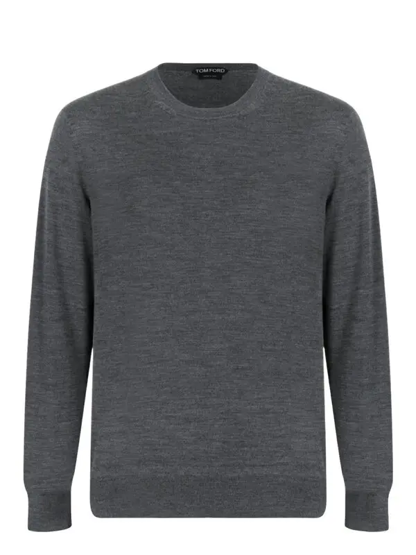 TOM FORD Crewneck Knitted Top - Grey