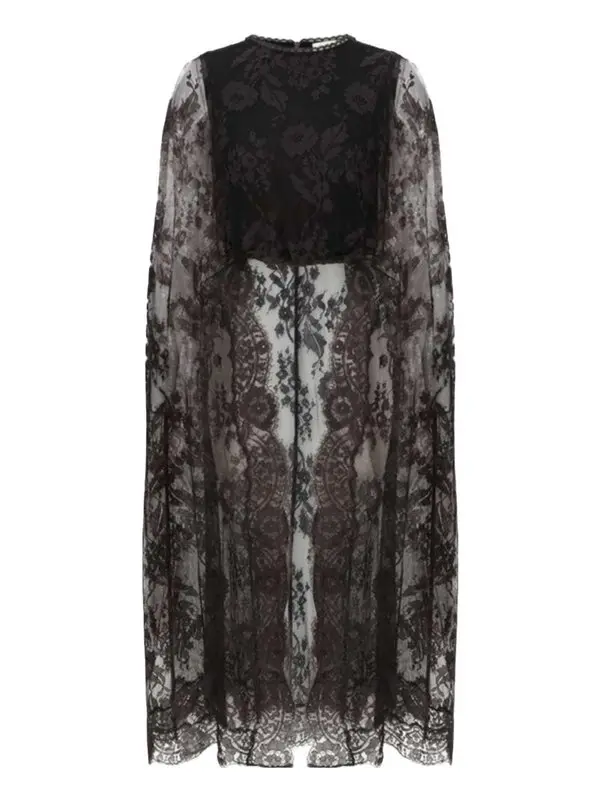 Zimmermann Valiant Lace Cape Top - Black