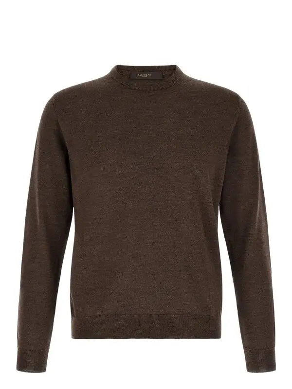 ZANONE Giro Crew Neck Sweater - Brown