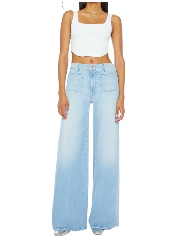 MOTHER Patch-pocket Undercover Sneak Jeans - Light Blue
