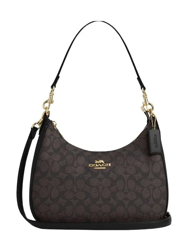 COACH Teri Hobo Shoulder Bag - Walnut/black