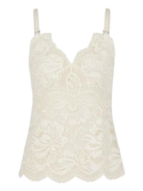Rabanne Lace V-neck Tank Top - Ivory